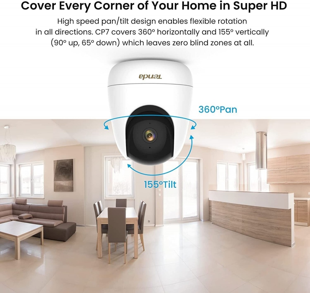 Tenda CP7 Security IP Camera CCTV Smart Cam - DigiDirect